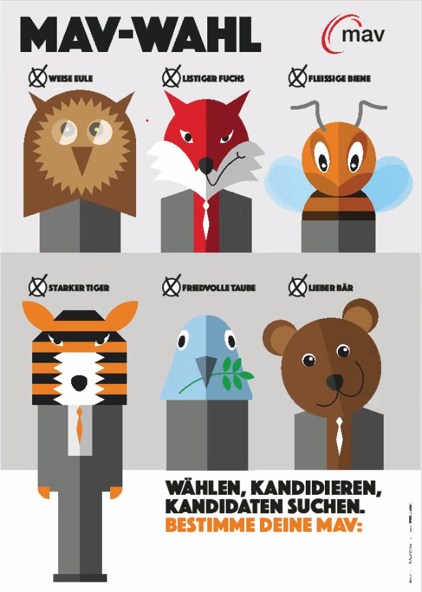 Material für Wahlen und Wahlwerbung | DiAg MAV Aachen