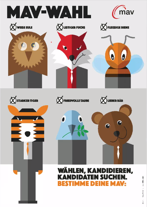 Material für Wahlen und Wahlwerbung | DiAg MAV Aachen